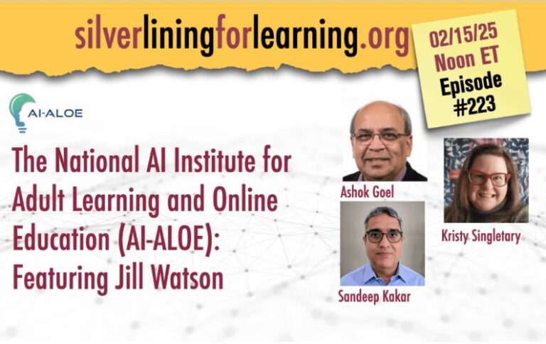Silver Lining for Learning Featuring Jill Watson – Design Intelligence Lab